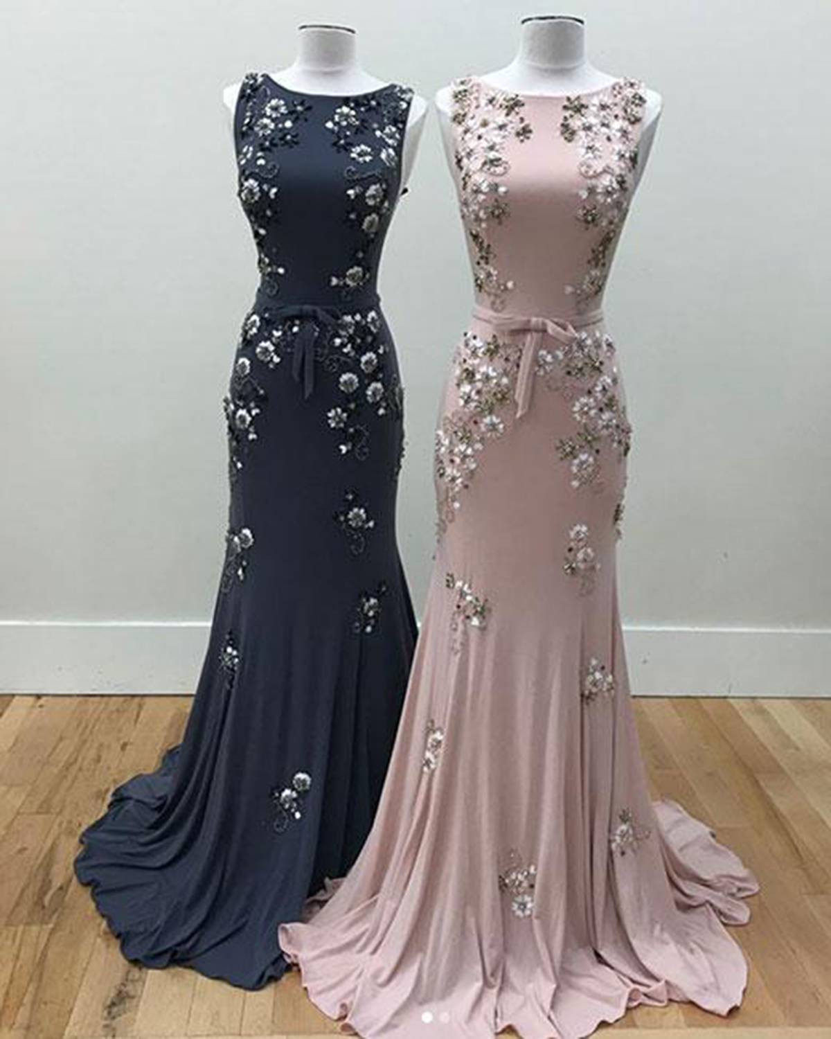 Prom Dresses,new Prom Dress,Elegant Round Neckling Long Mermaid 3D ...